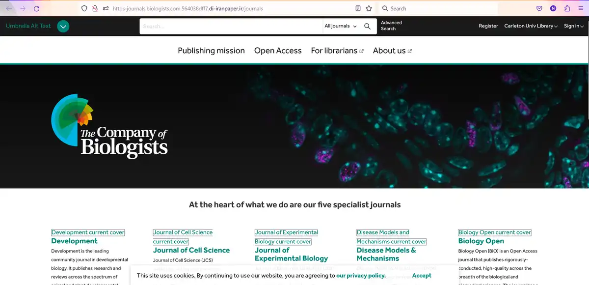 خرید اکانت و دسترسی به پایگاه مجلات زیست شناسان Biologists Journals - ایران پیپر