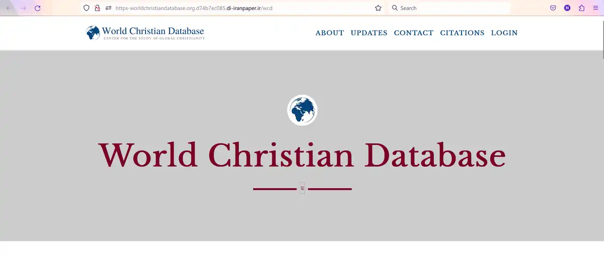 خرید اکانت و دسترسی به پایگاه پایگاه داده جهانی مسیحیان World Christian ...