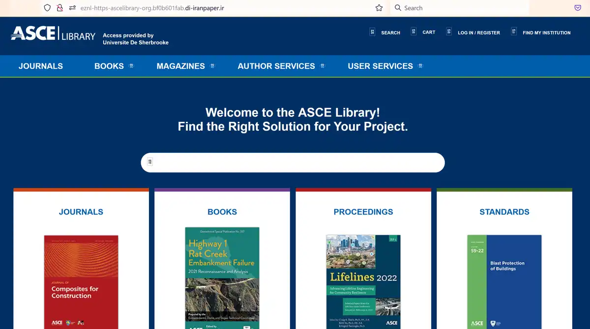 خرید اکانت و دسترسی به پایگاه ASCE Library - ایران پیپر