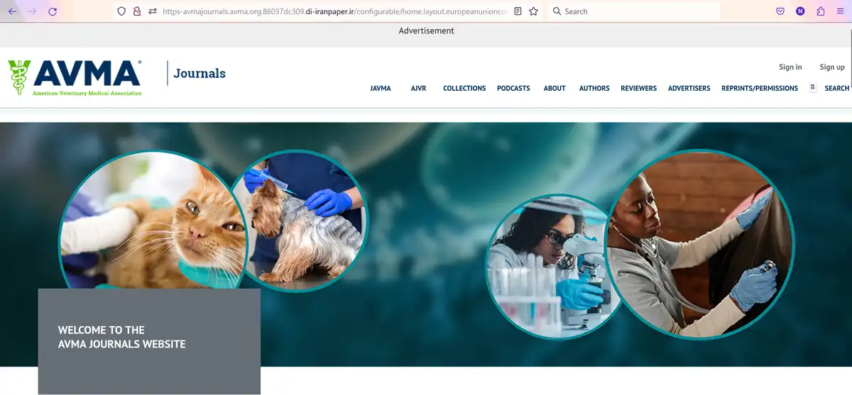 خرید اکانت و دسترسی به پایگاه انجمن پزشکی دامپزشکی آمریکا AVMA Journals - ایران پیپر