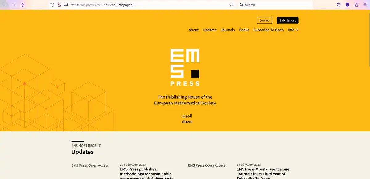 خرید اکانت و دسترسی به پایگاه EMS Press - ایران پیپر