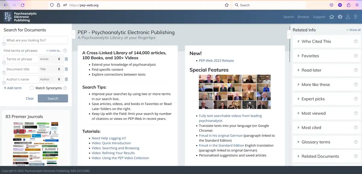 خرید اکانت و دسترسی به پایگاه PEP-Web Psychoanalytic Electronic ...